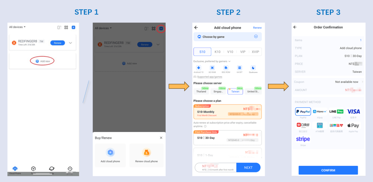 Redfinger cloud emulator subscription